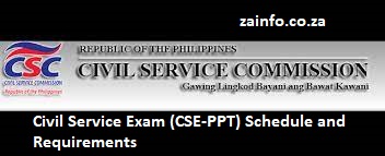 Civil Service Exam (CSE-PPT) Schedule and Requirements 2025-2026 ...