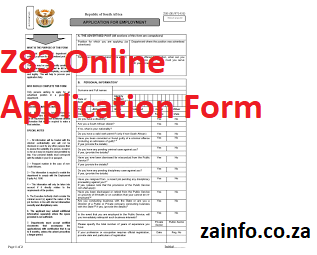 Z83 Online Application Form 2025-2026 | PDF Download - Information Portal