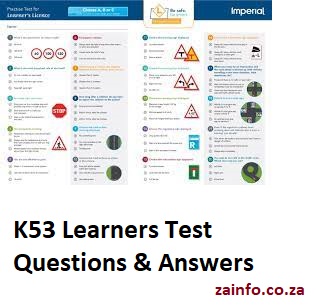 K53 Learners Test Questions & Answers - Free PDF Download - Information ...