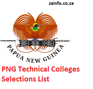 PNG Technical Colleges Selections List 2025-2026 | PDF Download ...