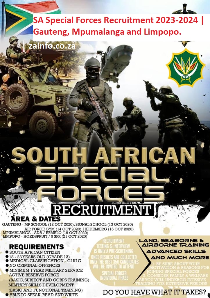 SA Special Forces Recruitment 2025-2026 | Gauteng, Mpumalanga and ...
