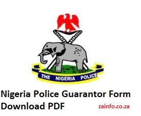 Nigeria Police Guarantor Form Download PDF 2025-2026 - Information Portal
