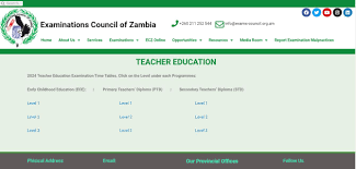 ECZ Teacher Education Examination Results 2025-2026 - Information Portal